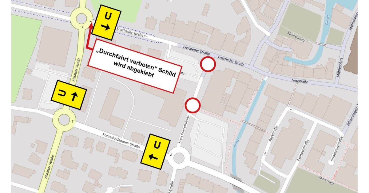 Vollsperrung der Franz-Kerkhoff-Straße ab 23.06. | Stadt Gronau